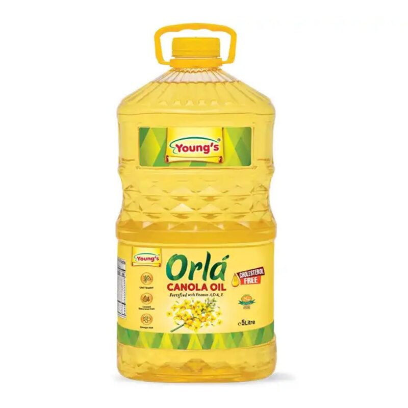 Young’s Orla Cooking Oil, 5 Liter Bottle – Super Delivery
